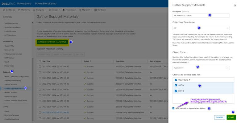 How To Generate And Collect Logs From Dell Powerstore Storagearea Network