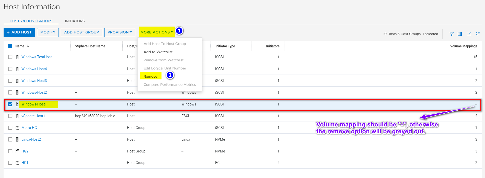 How To Delete A Host In Dell Powerstore Storagearea Network